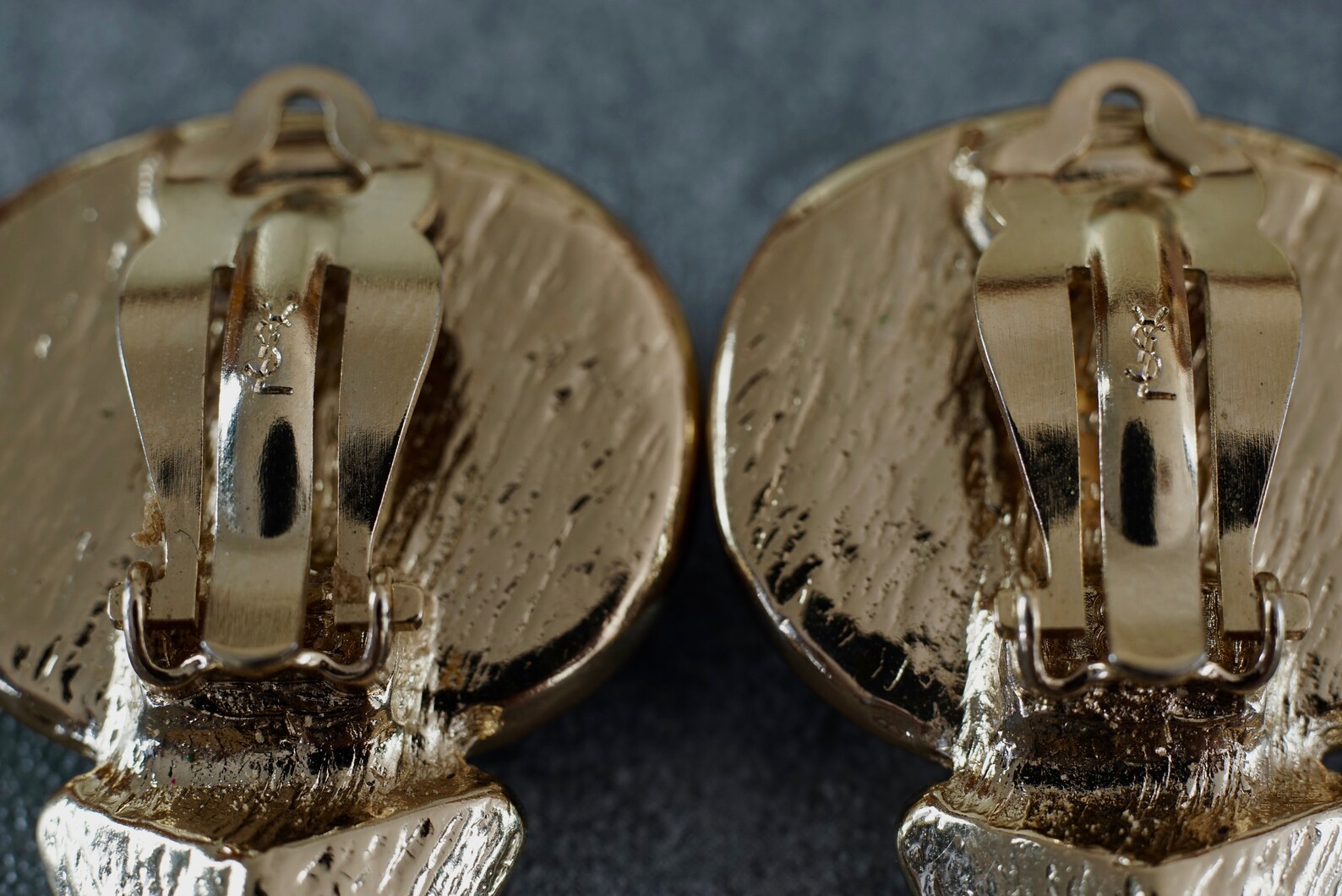 Vintage YVES SAINT LAURENT Ysl Geometric Blue Faceted Stone | Etsy