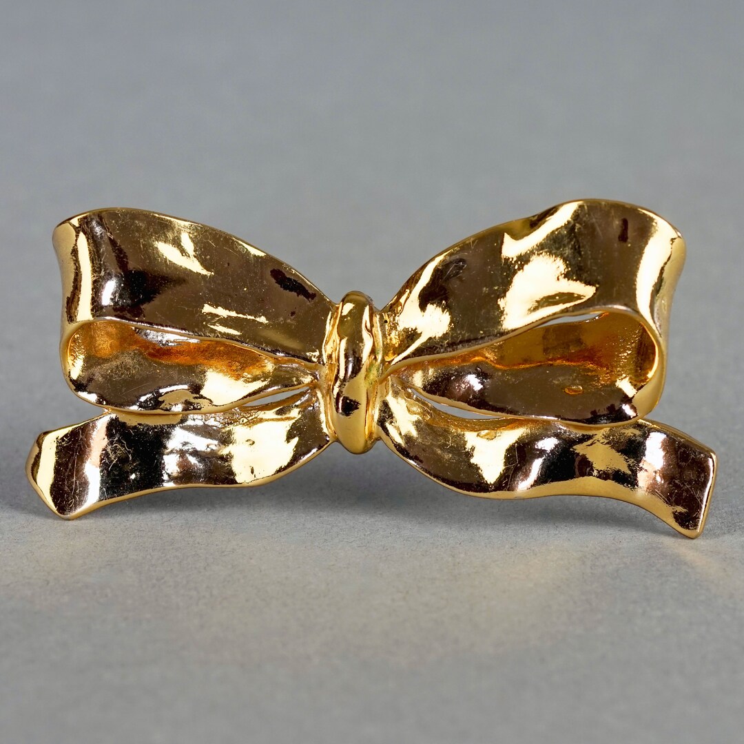 Vintage YVES SAINT LAURENT Ysl French Bow Brooch - Etsy