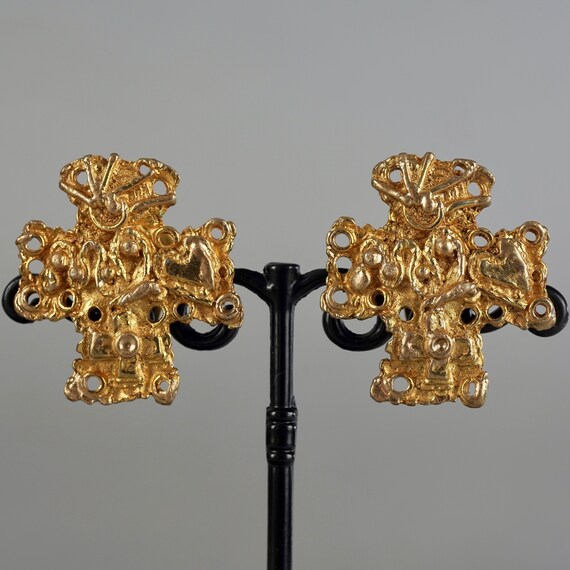 Vintage CHRISTIAN LACROIX Iconic Symbols Textured Cro… - Gem