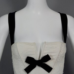 Vintage CHRISTIAN LACROIX Wired Corset Embossed Brocade Ivory White ...