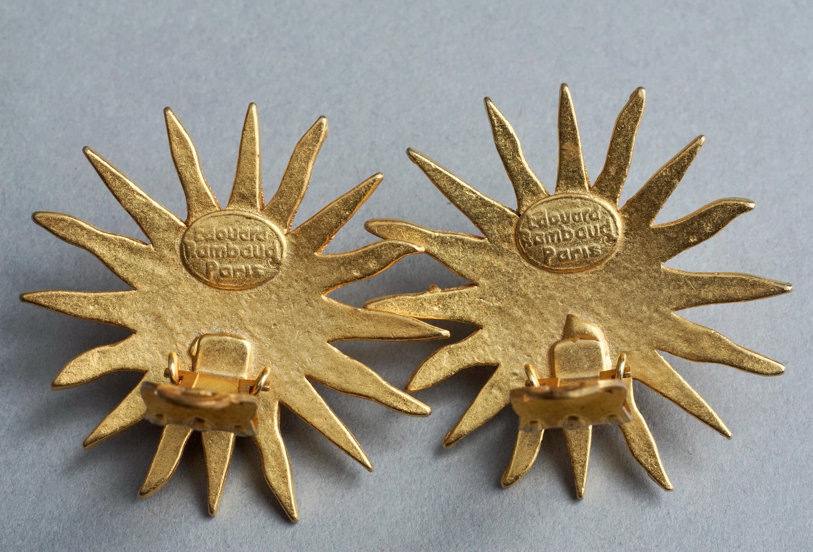 Vintage EDOUARD RAMBAUD Sunburst Pearl Earrings - Etsy