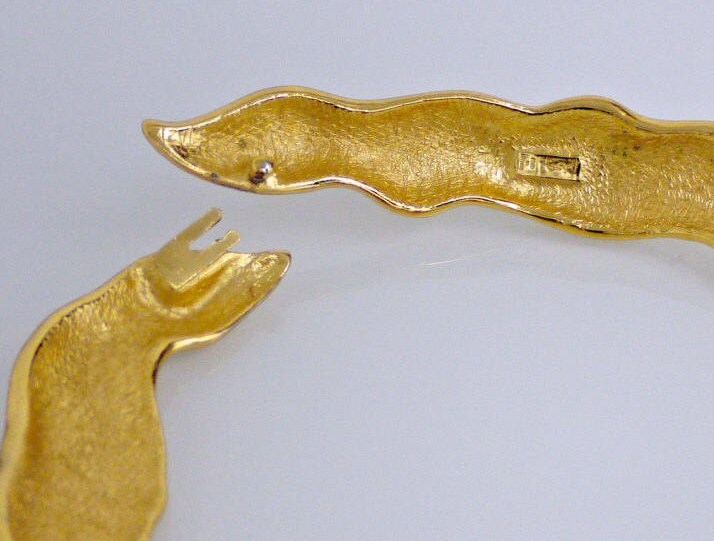 Vintage YSL Yves Saint Laurent Snake Rigid Choker Necklace | Etsy