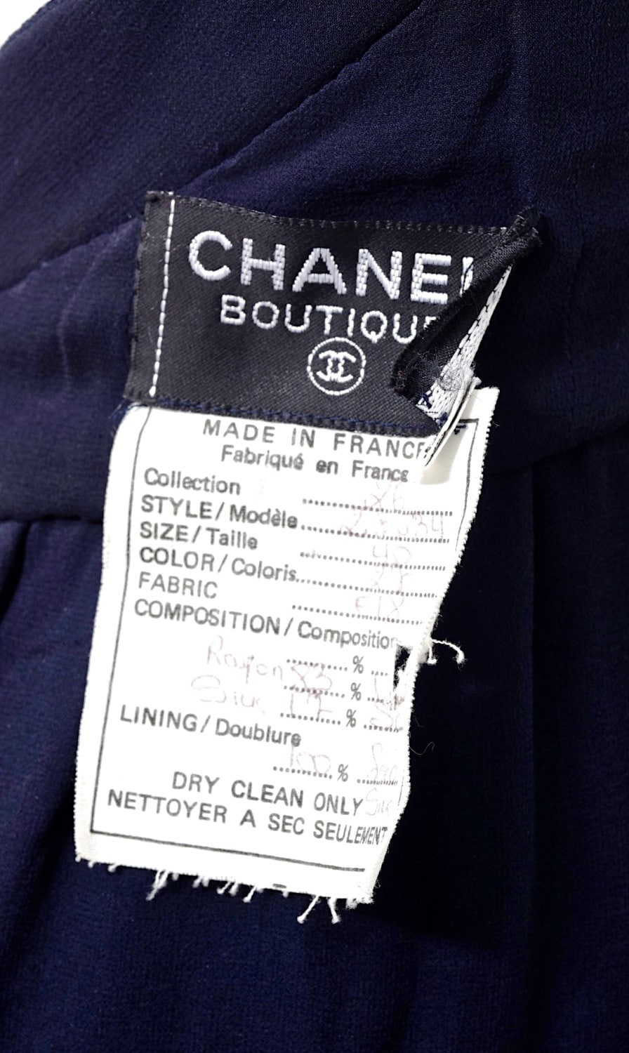 Chanel Boutique Label