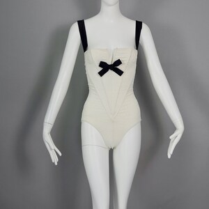 Vintage CHRISTIAN LACROIX Wired Corset Embossed Brocade Ivory White ...