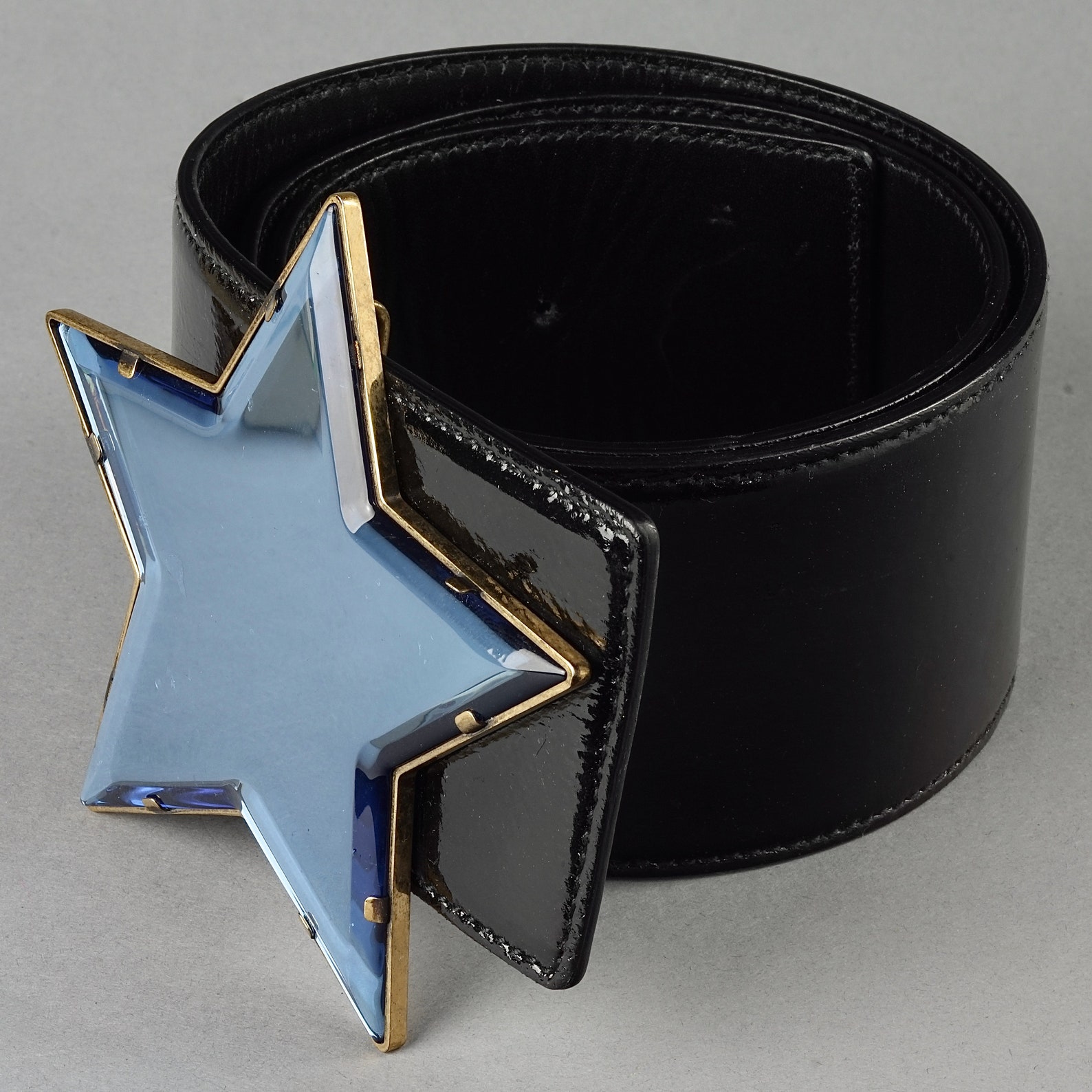 Vintage Massive YVES SAINT LAURENT Ysl Star Mirror Plexiglass Blue ...