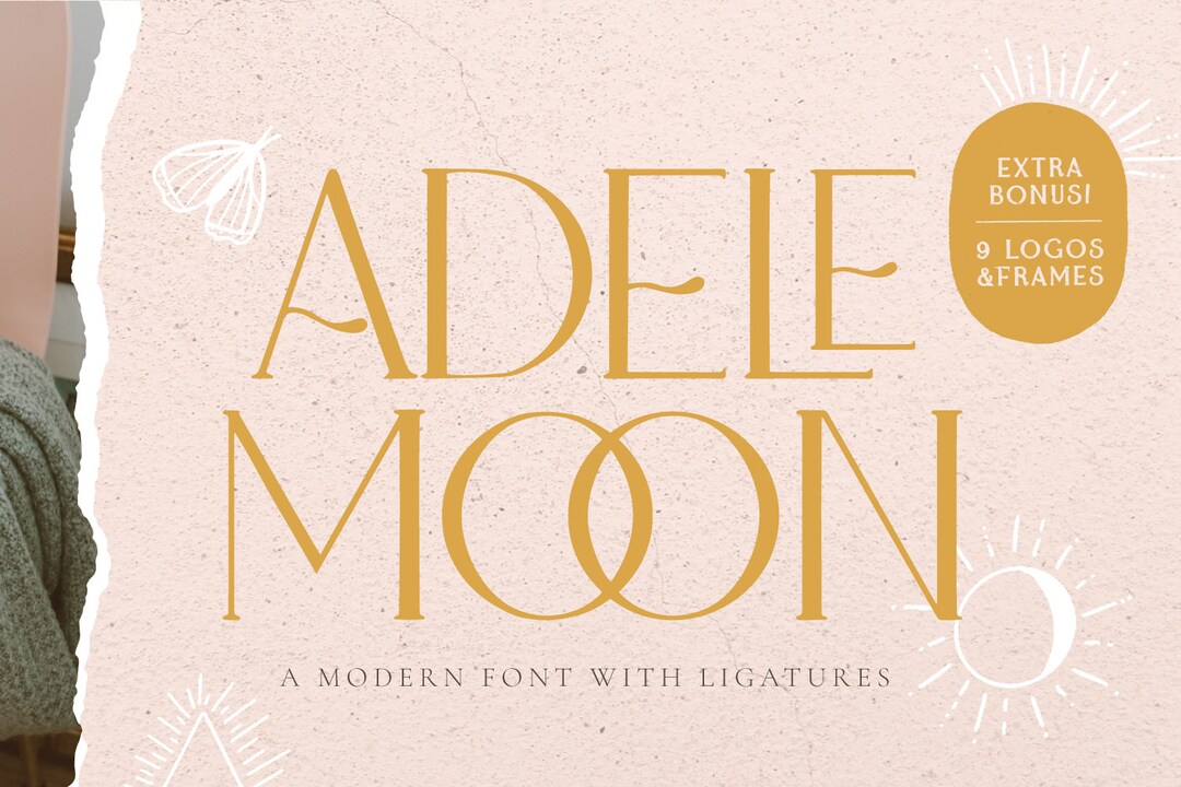 Adele Moon Serif Font - Etsy