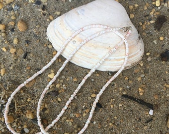 Pink Shell Necklace | Etsy