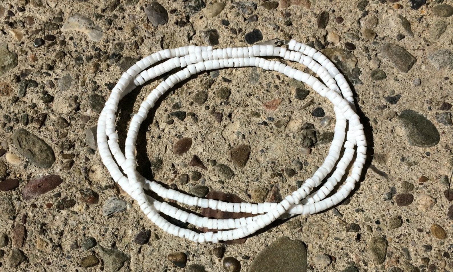 Litub Shell Heishi Necklace Tiny 2-3 mm White Litub Shell | Etsy