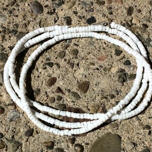Litub Shell Heishi Necklace Tiny 2-3 mm White Litub Shell | Etsy