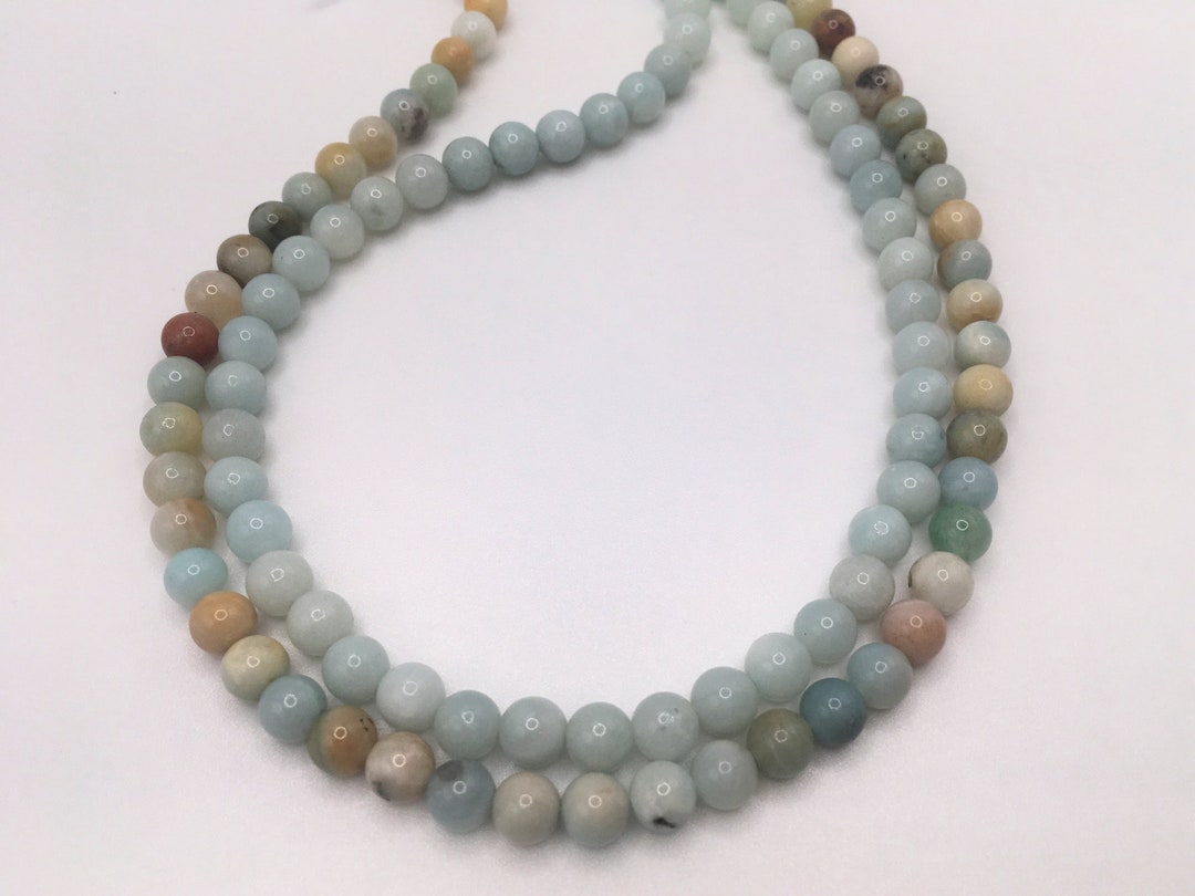 Amazonite Necklace, 6mm Amazonite or Flower Amazonite Stone Necklace ...