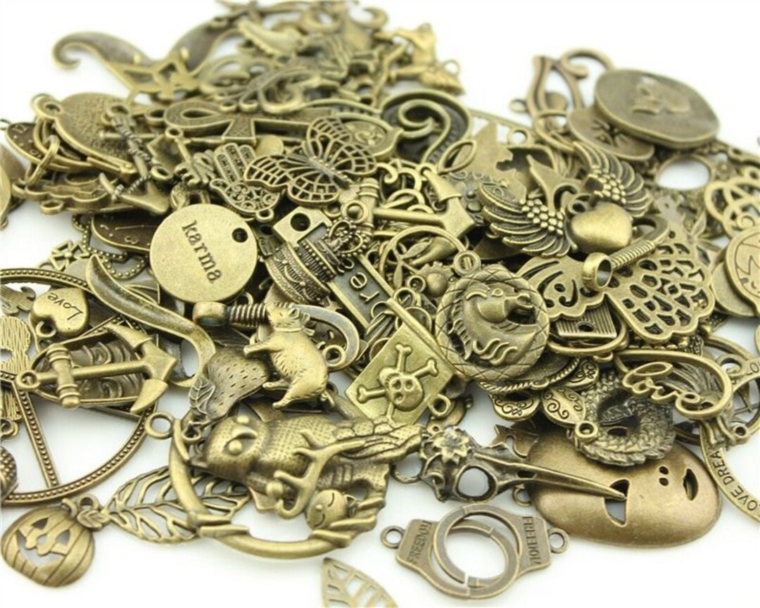Wholesale Bulk Charm Mix 20 Random Assortment Charm Antique Bronze US ...