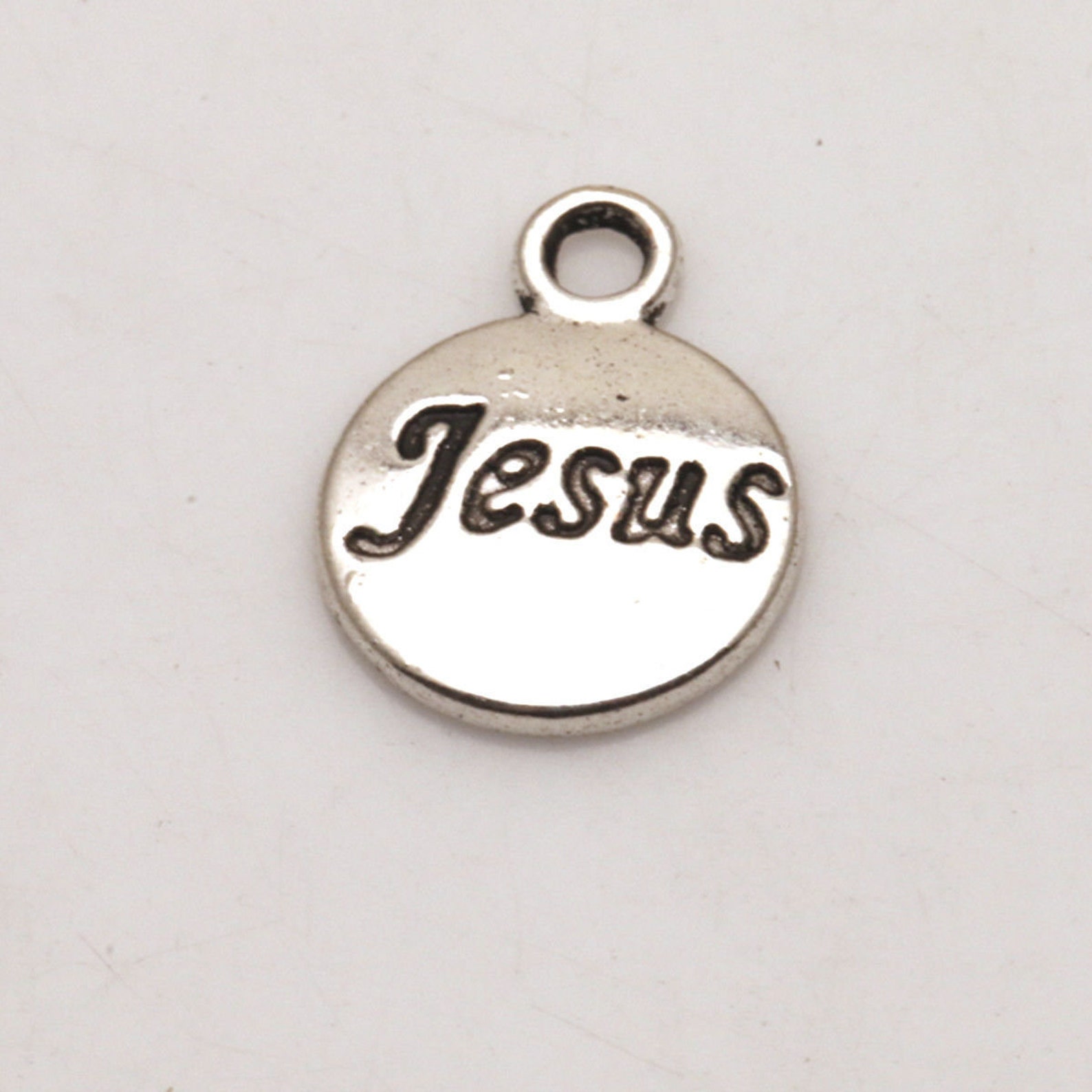 10 Jesus Word Charms Religious Christian Charms Tibetan Silver - Etsy