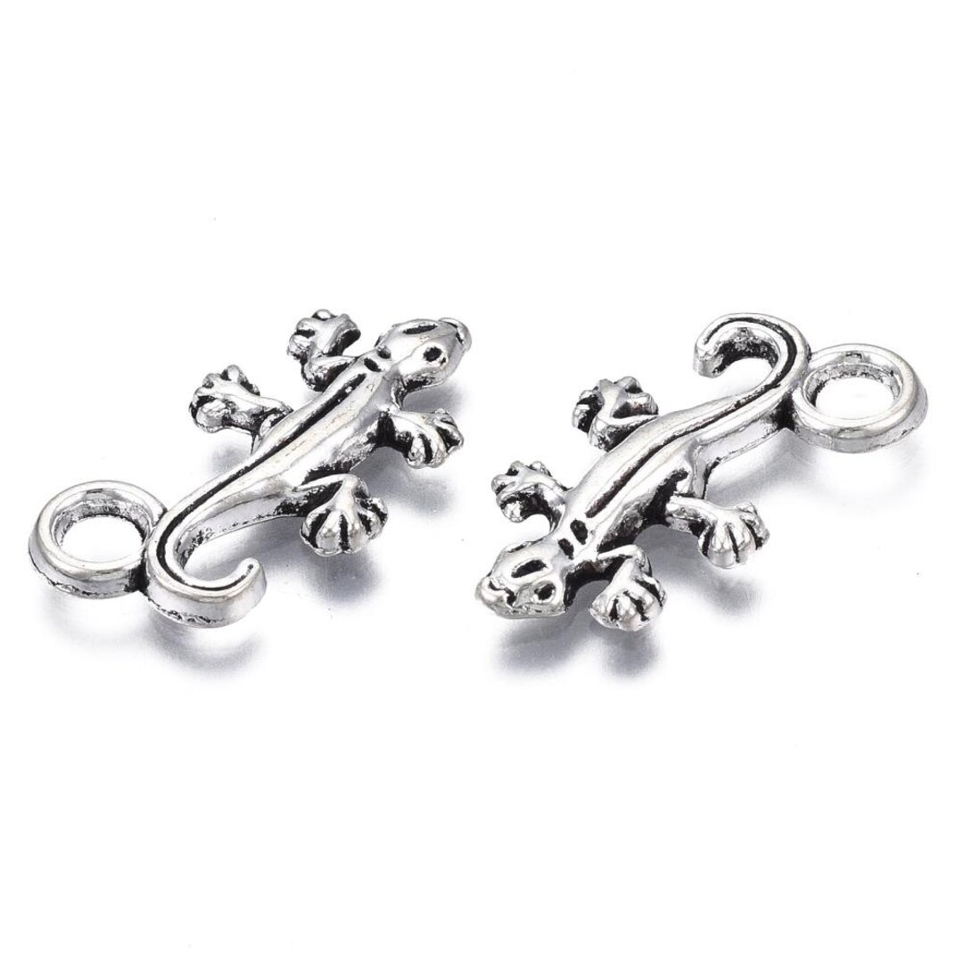 1 Gecko Lizard Charm Antique Silver 22x12mm U.S Seller - Ts2287 - Etsy