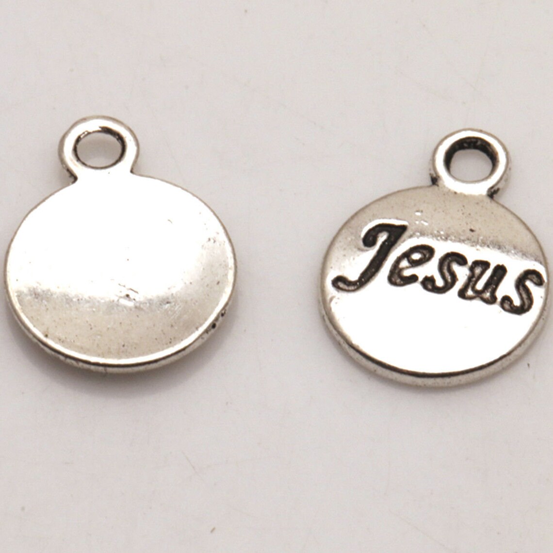 10 Jesus Word Charms Religious Christian Charms Tibetan Silver - Etsy