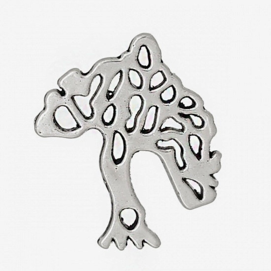 10 Tree Connector Charms Double Sided Antique Silver Tone 19 X 17 Mm US ...