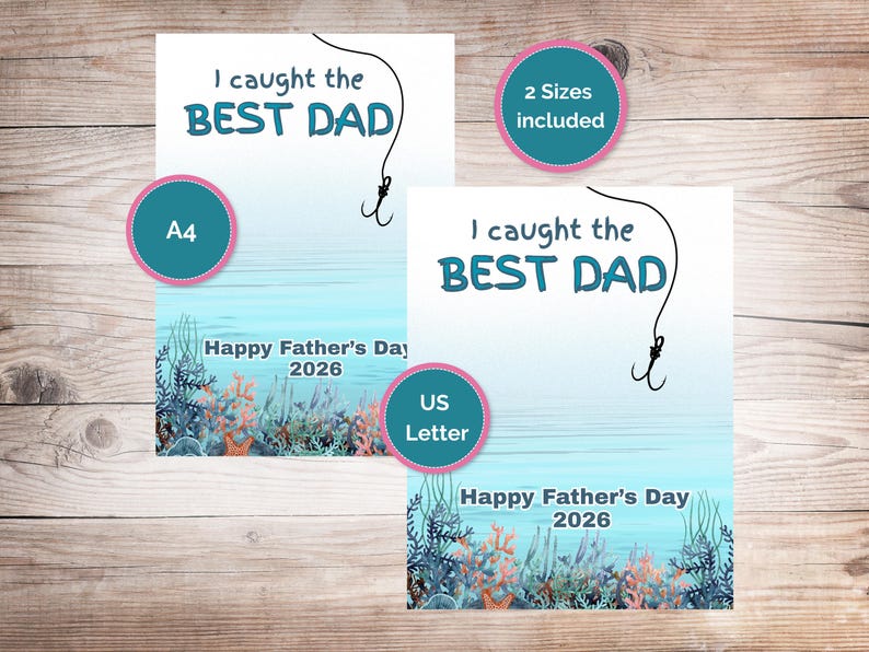 Father's Day Handprint Art Printable, DIY Handprint Art, Last Minute ...