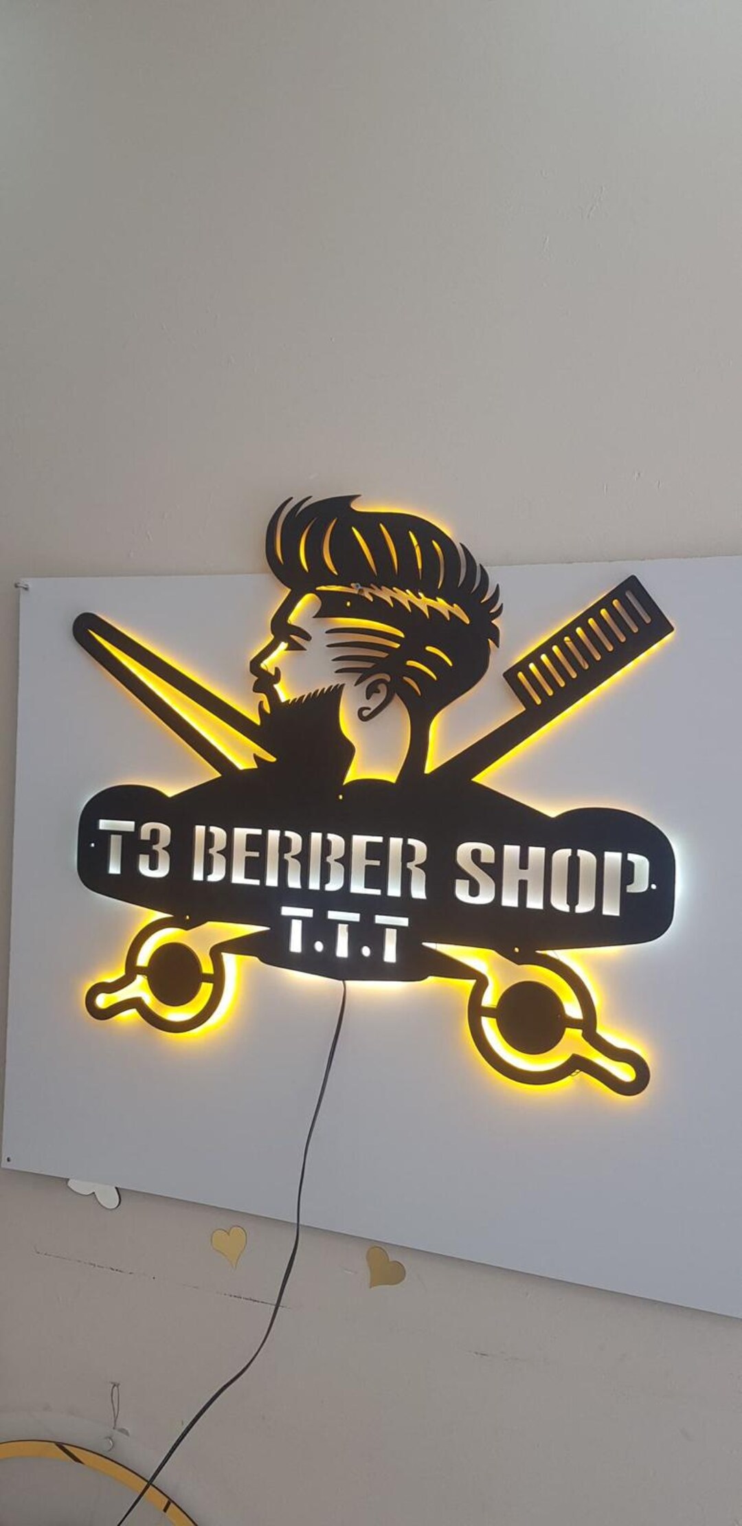 Custom LED Barber Shop Sign | Personalized Metal Wall Art | Laser Cut ...