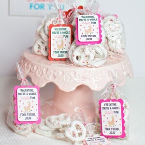 Personalized Valentine's Day Tags Llama Goodie Bag Tags Llama Preschool ...