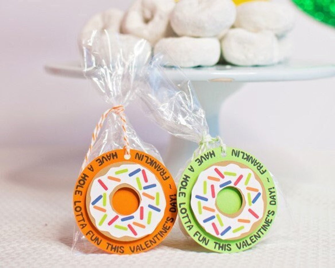 Donut Valentines for Kids Doughnut Preschool Valentine Tags ...