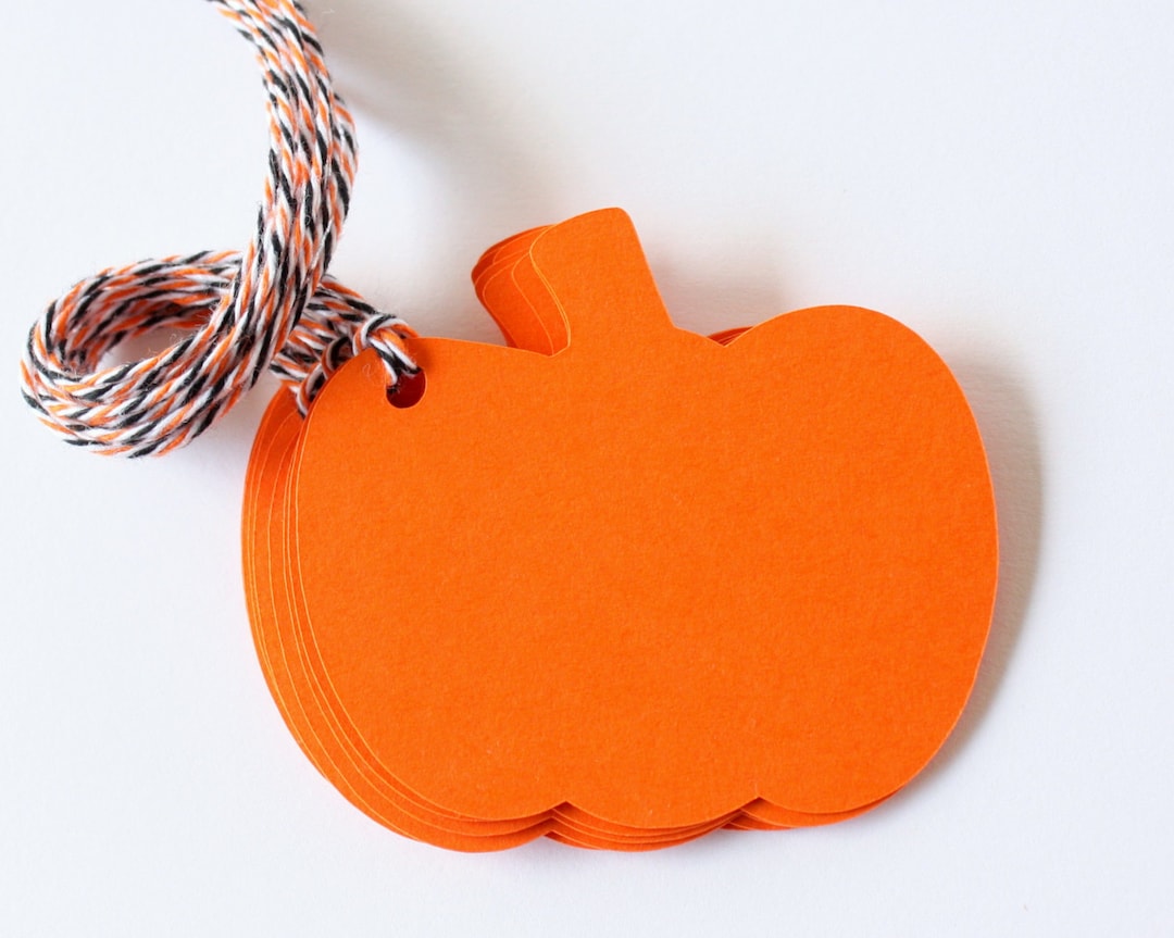 Blank Pumpkin Gift Tags: Halloween Party Favor Tags - Etsy