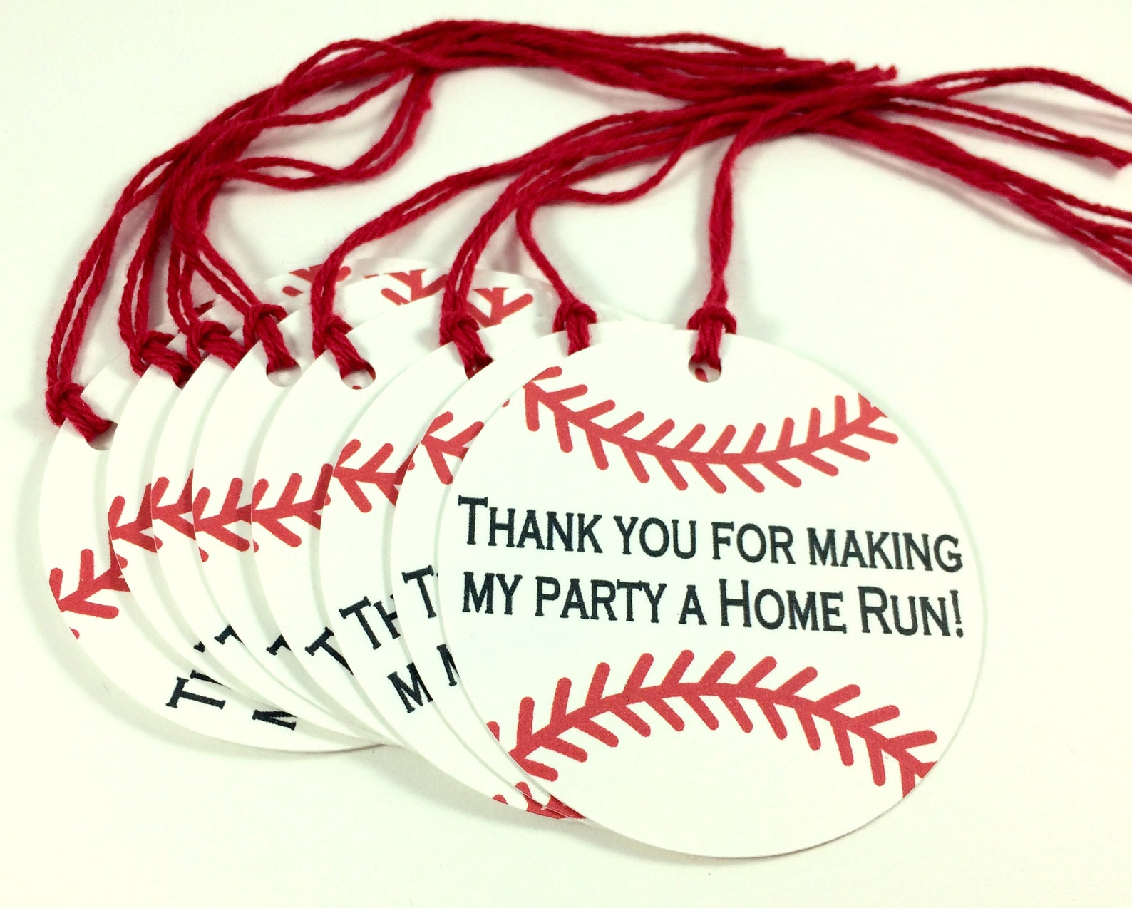 Baseball Party Favor Tags - Custom Baseball Gift Tags - Personalized ...