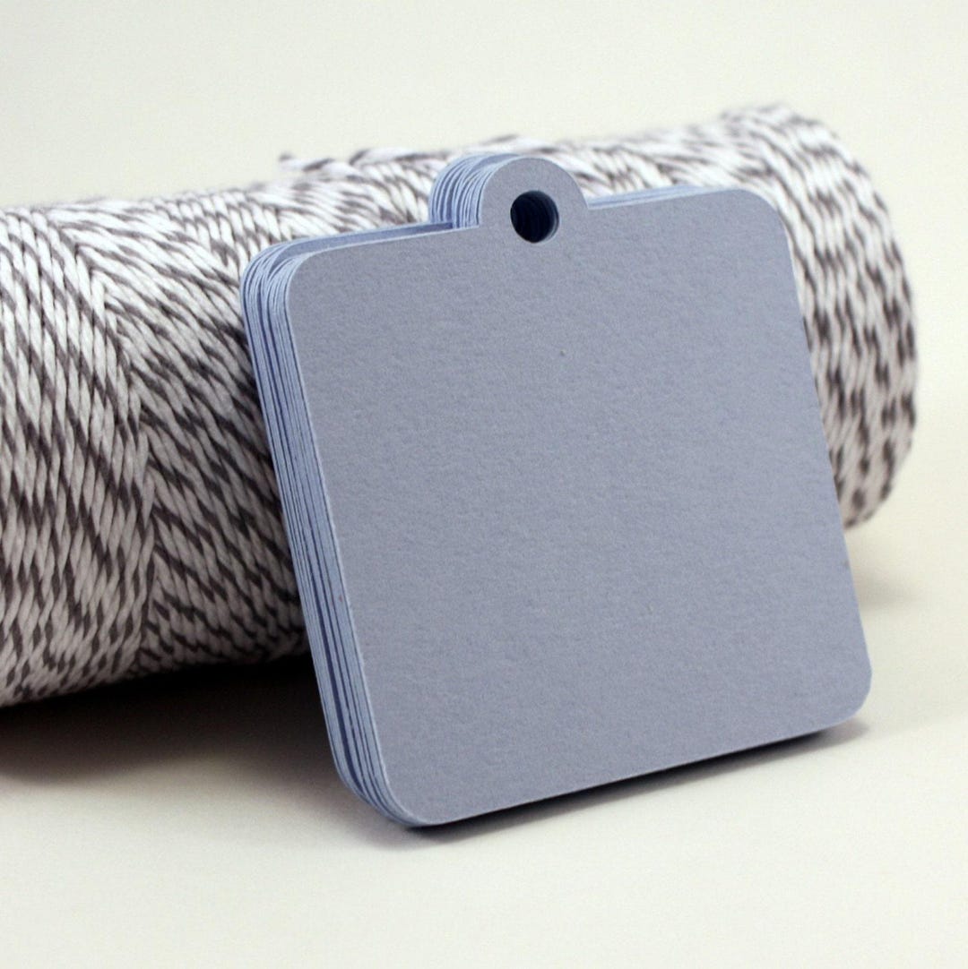 Light Blue Square Tags: 2x2 Inch, Rounded Edge - Etsy