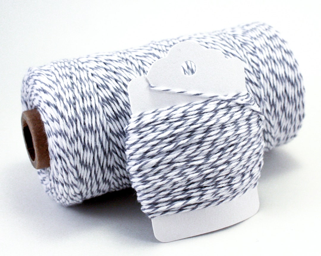 Grey Twine Light Grey Striped Twine Pastel Bakers Twine - Etsy Denmark