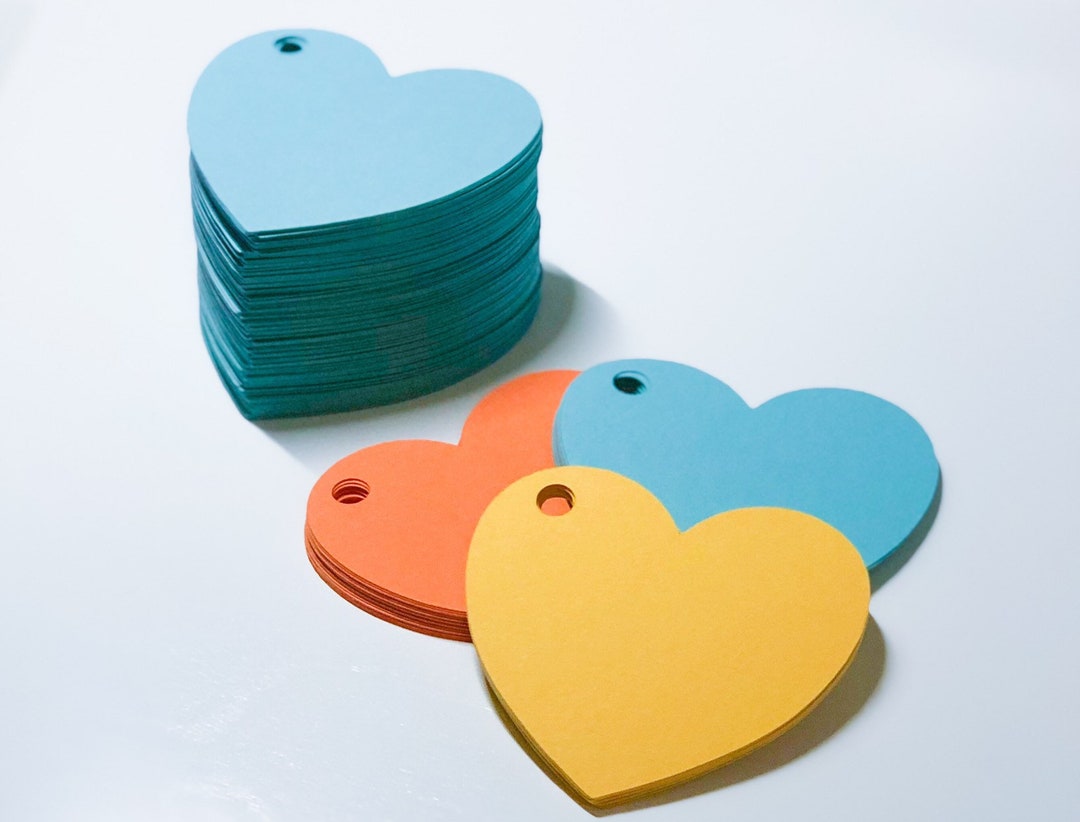 Heart Tags - Heart Shaped Paper Tags - Heart Gift Tags - Valentine Tags ...