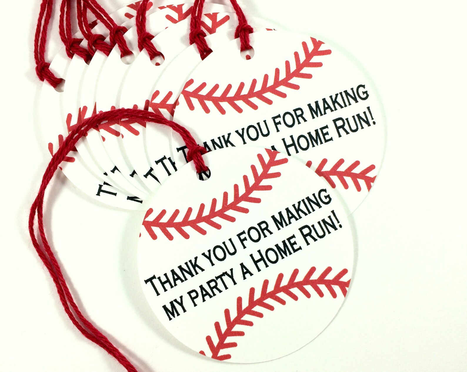 Baseball Party Favor Tags - Custom Baseball Gift Tags - Personalized ...