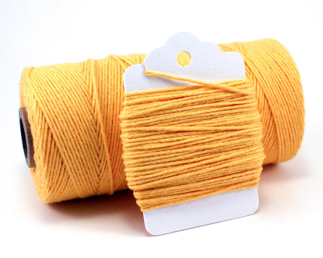 Lemon Yellow Cotton Twine - Solid Bright Crafting String - Made in the ...