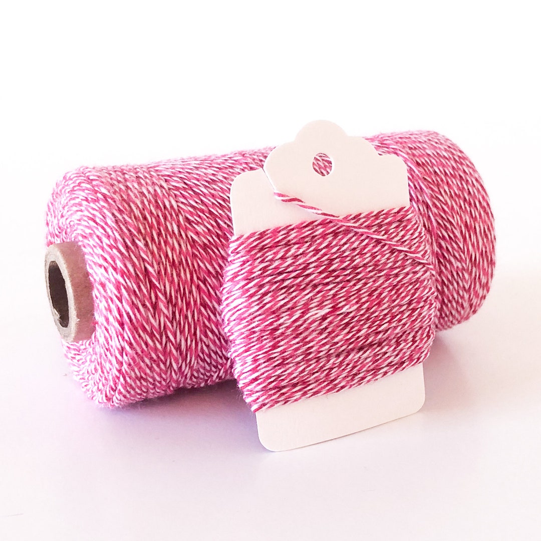 Peppermint Baker's Twine: Red, White, and Pink Cotton String - Etsy