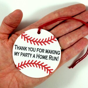 Baseball Party Favor Tags - Custom Baseball Gift Tags - Personalized ...