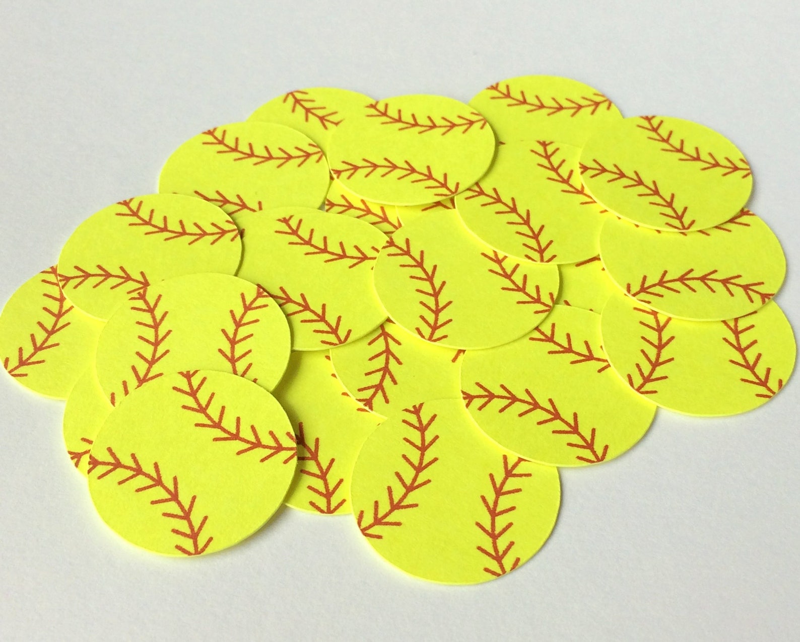Softball Confetti Neon Yellow Softball Table Confetti | Etsy