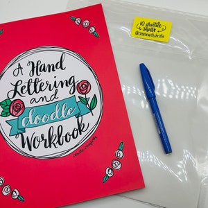 Beginner Bundle Faith Based Hand Lettering Workbook With Brush Pen and ...