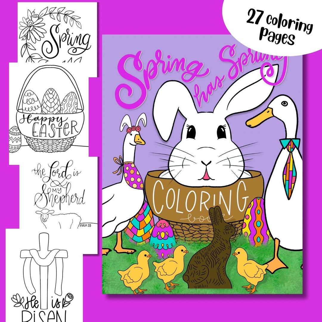 Ebook Spring Has Sprung Easter Coloring Book - Tracers - Doodles ...