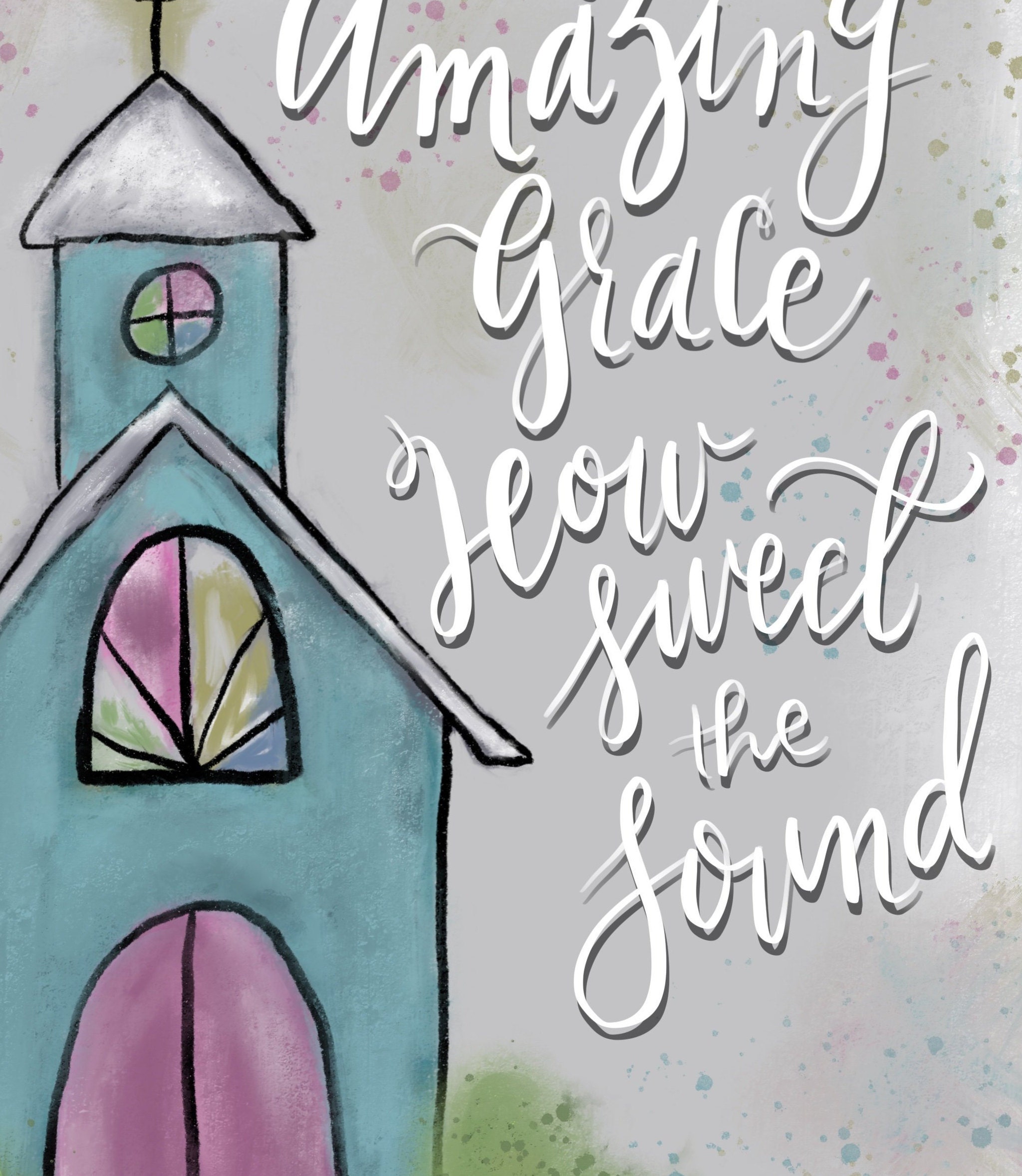Church Hymns Art Prints: Set of 4 Cards (digital Download) - Etsy