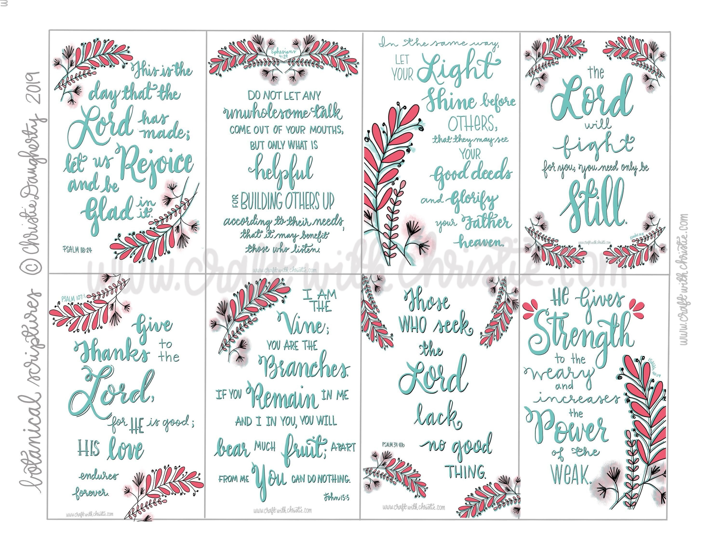 PRINTABLE Scripture Bible Verse Cards Christian Lord God Etsy