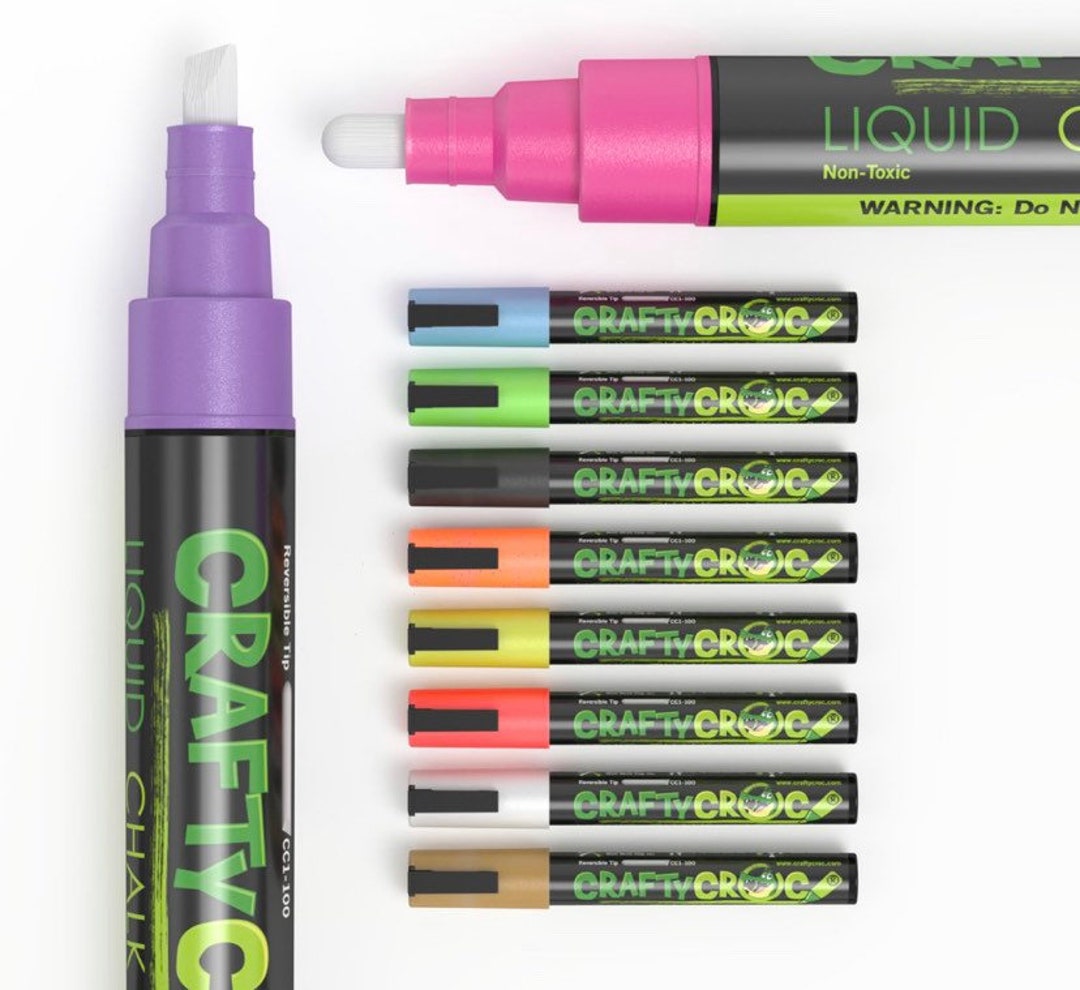 Liquid Chalk Markers: 10 Bright Erasable Colors - Etsy