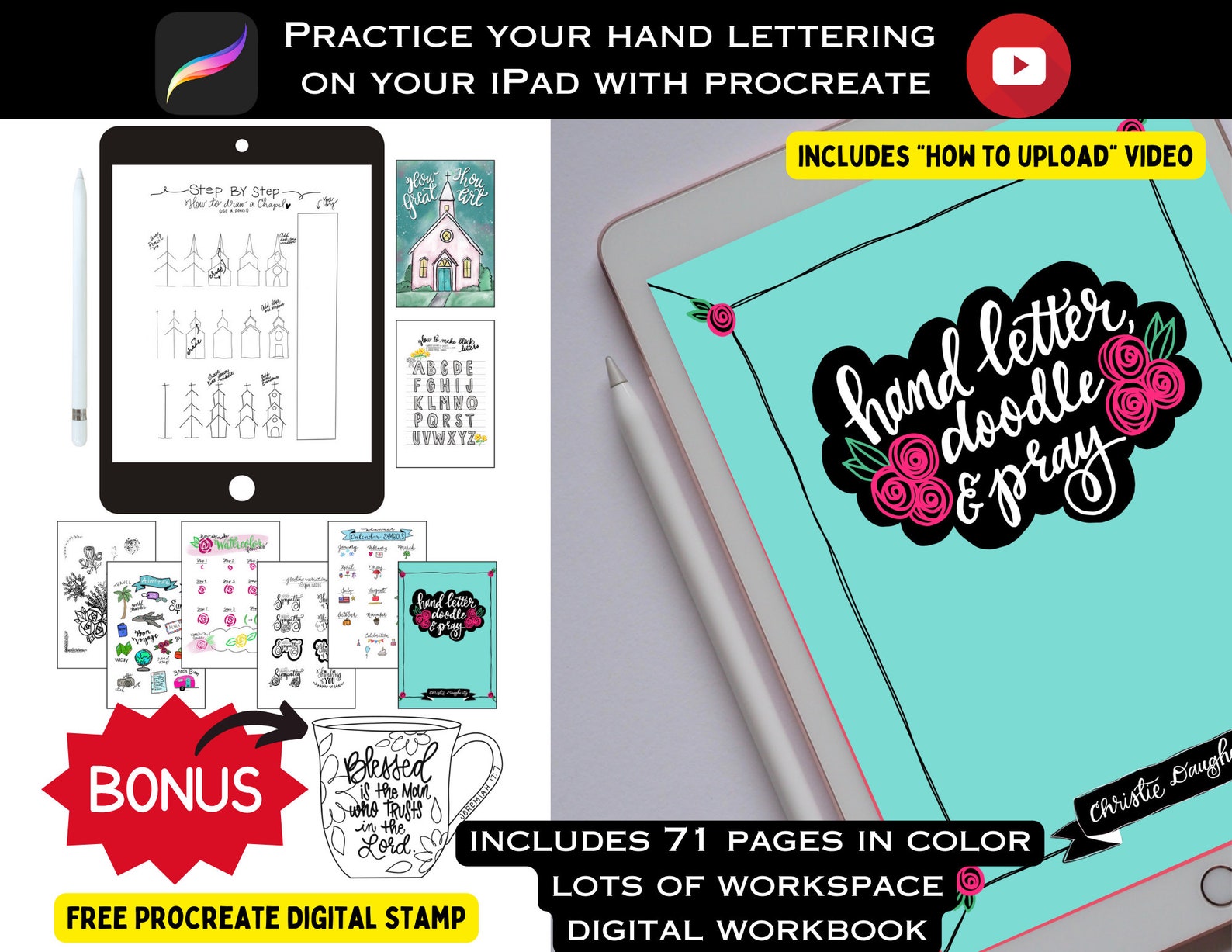 Ebook Hand Letter Doodle & Pray - Tracers - Drills - Doodles - How to ...