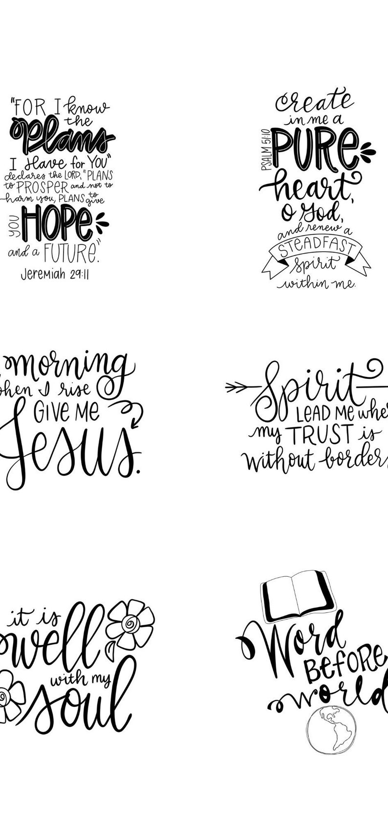 DIY Printable Sticky Note Scripture Notes Template Bible Verses ...
