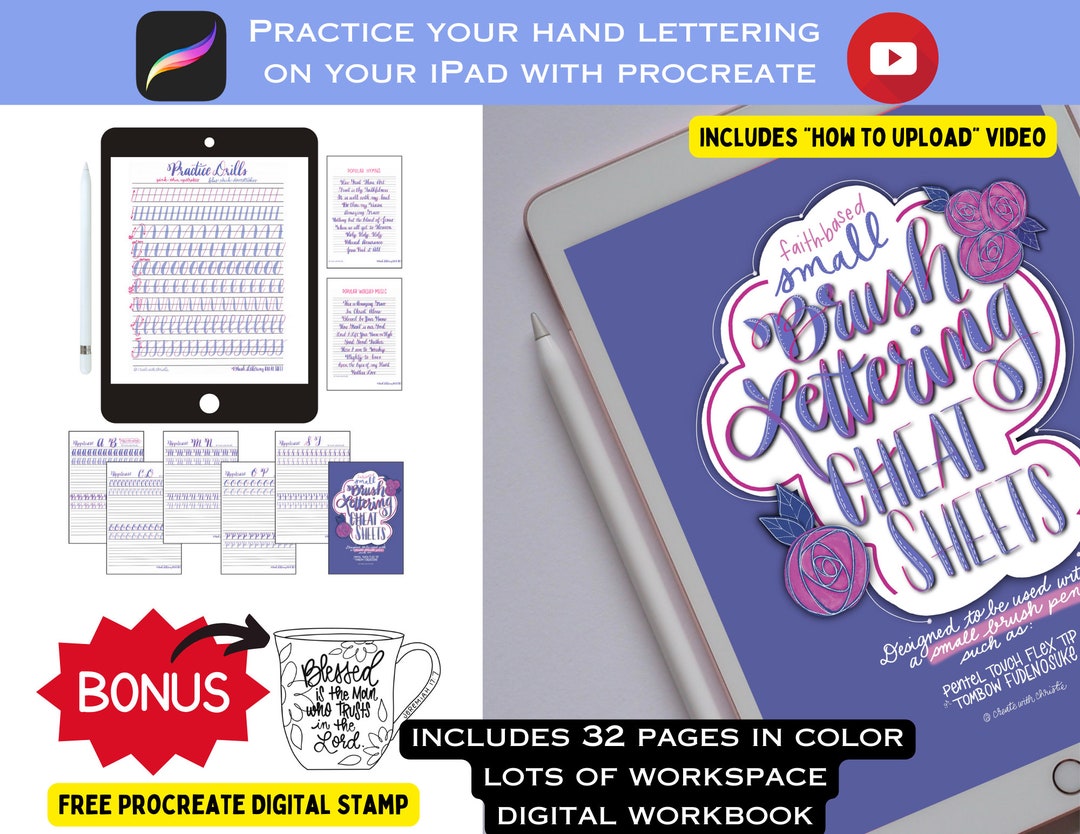 Ebook Cheat Sheets for Brush Lettering Hand Letter - Tracers - Drills ...