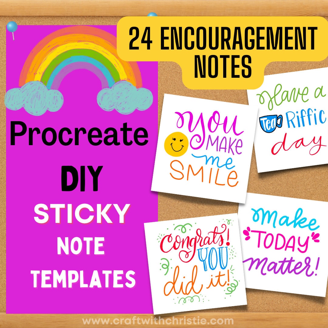 Colored Printable Sticky Note Post It Hand Written Notes Template With ...