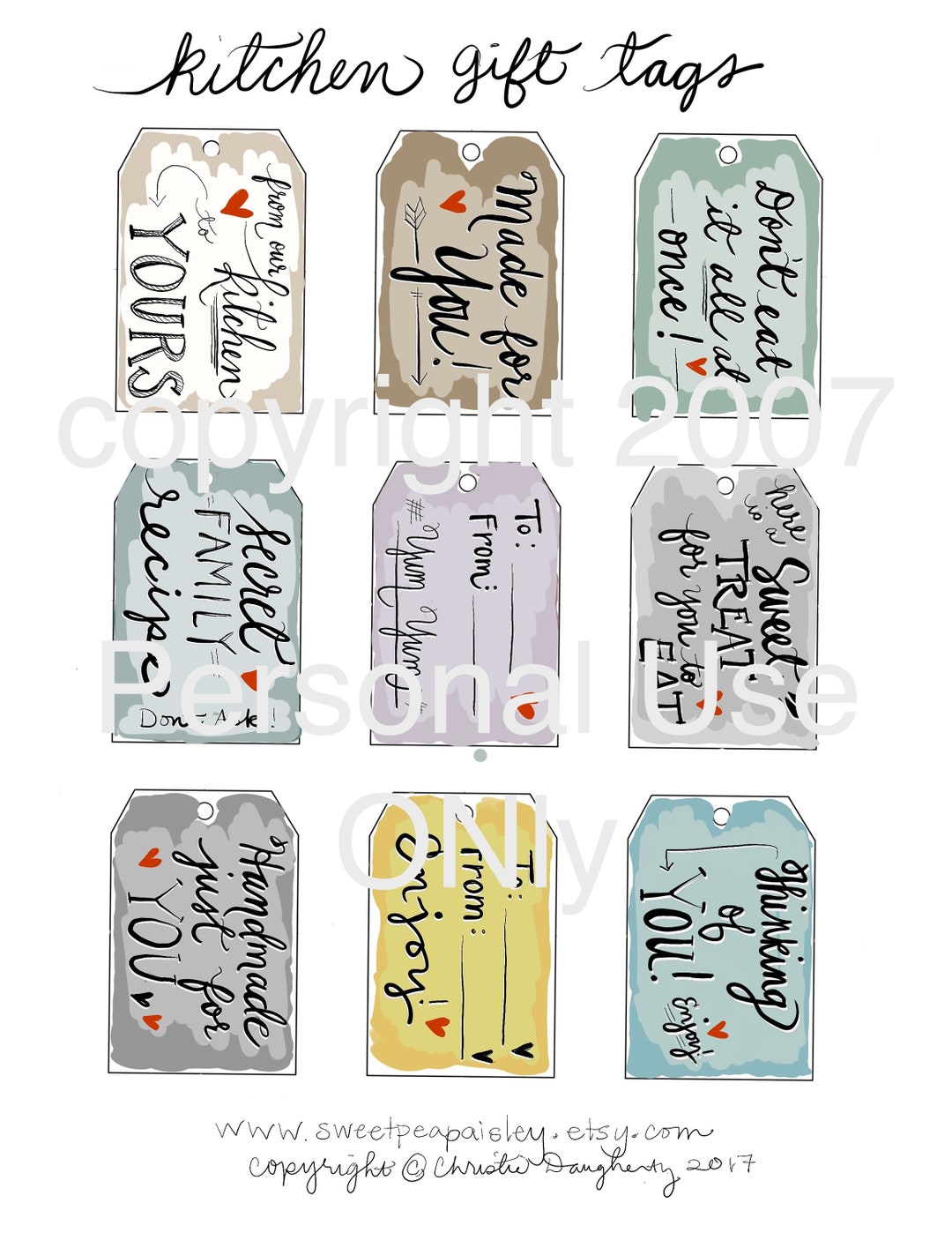 PRINTABLE 45 All Occasion Gift Tags Holiday, Christmas, Halloween ...