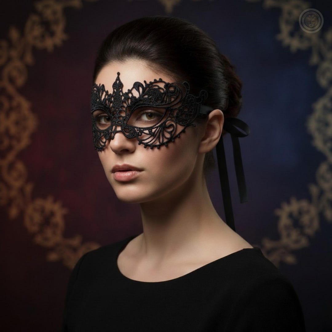 Elegant Lace Masquerade Mask for Gothic Halloween – Venetian Eye Mask ...
