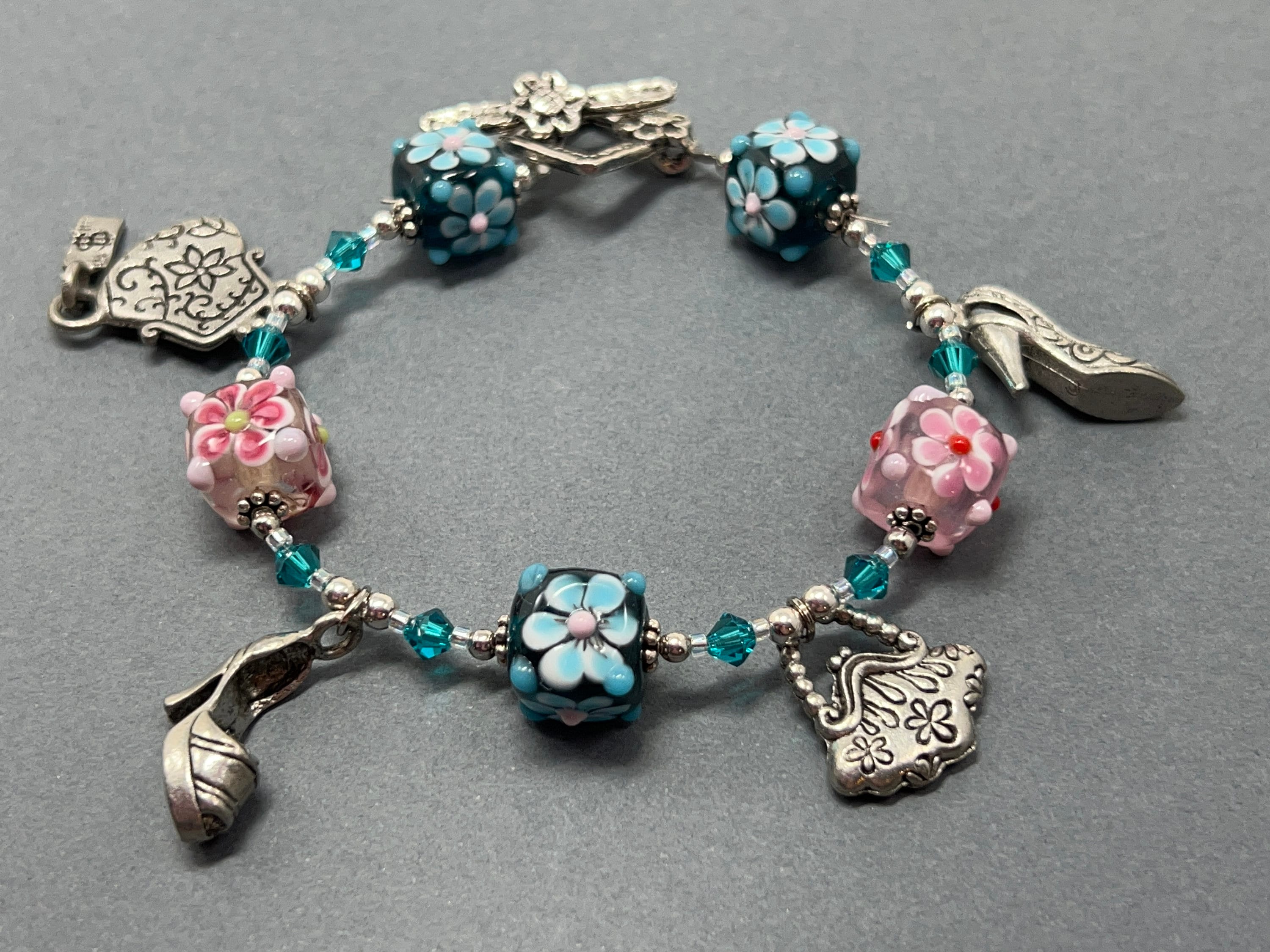 Purse and Shoes Charm Bracelet - Etsy