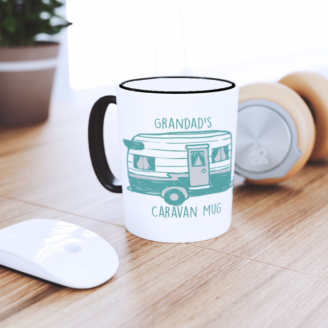 Grandad's Caravan Mug Cup Caravanning Gift Personalised Mum Dad Nan ...