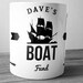 Personalised Boat Fund Ceramic Money Box Piggy Bank Hand Printed Xmas ...