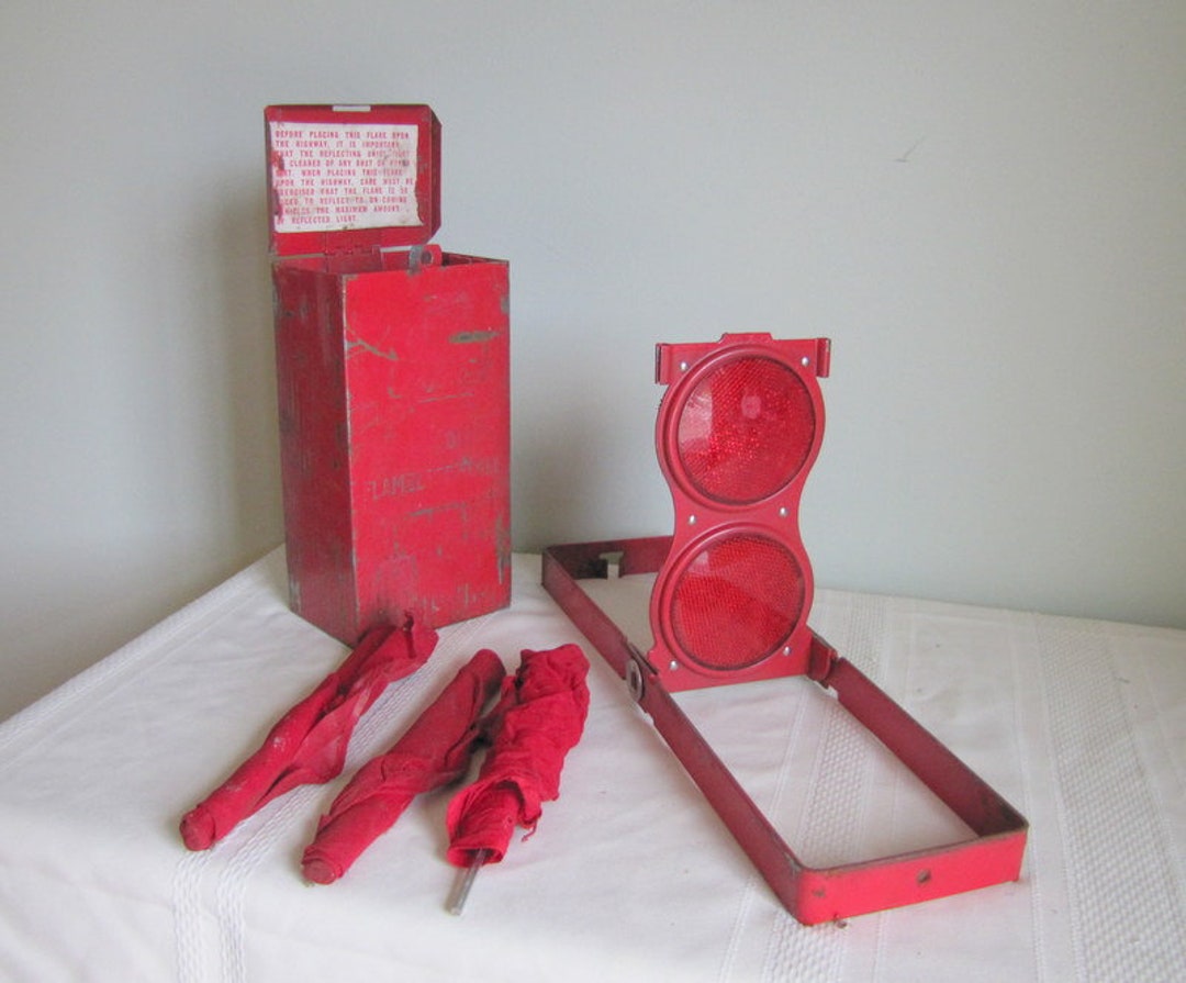 Vintage Grote Flare Box, Emergency Flares, Industrial Box, Teyro Decor ...