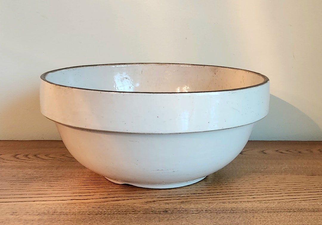 Large 12 Antique Red Wing Stoneware Shoulder Bowl Farmhouse Rustic ...