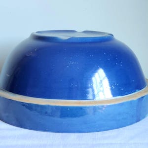 Farmhouse Mixing Large Bowl Blue Yellow Ware Stoneware - Etsy